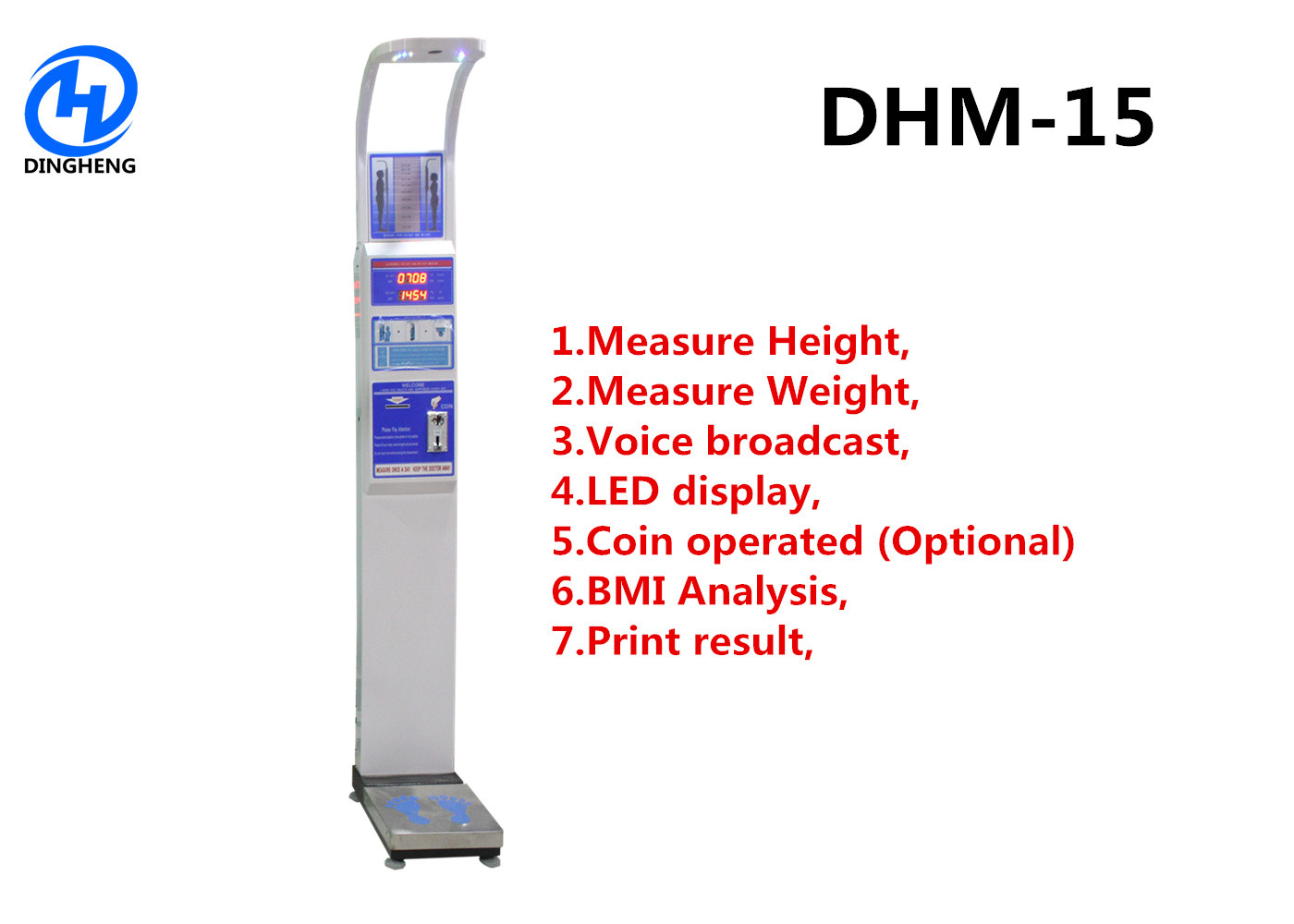 Body Weight Measurement Machine , Digital Scale With Height Measurement