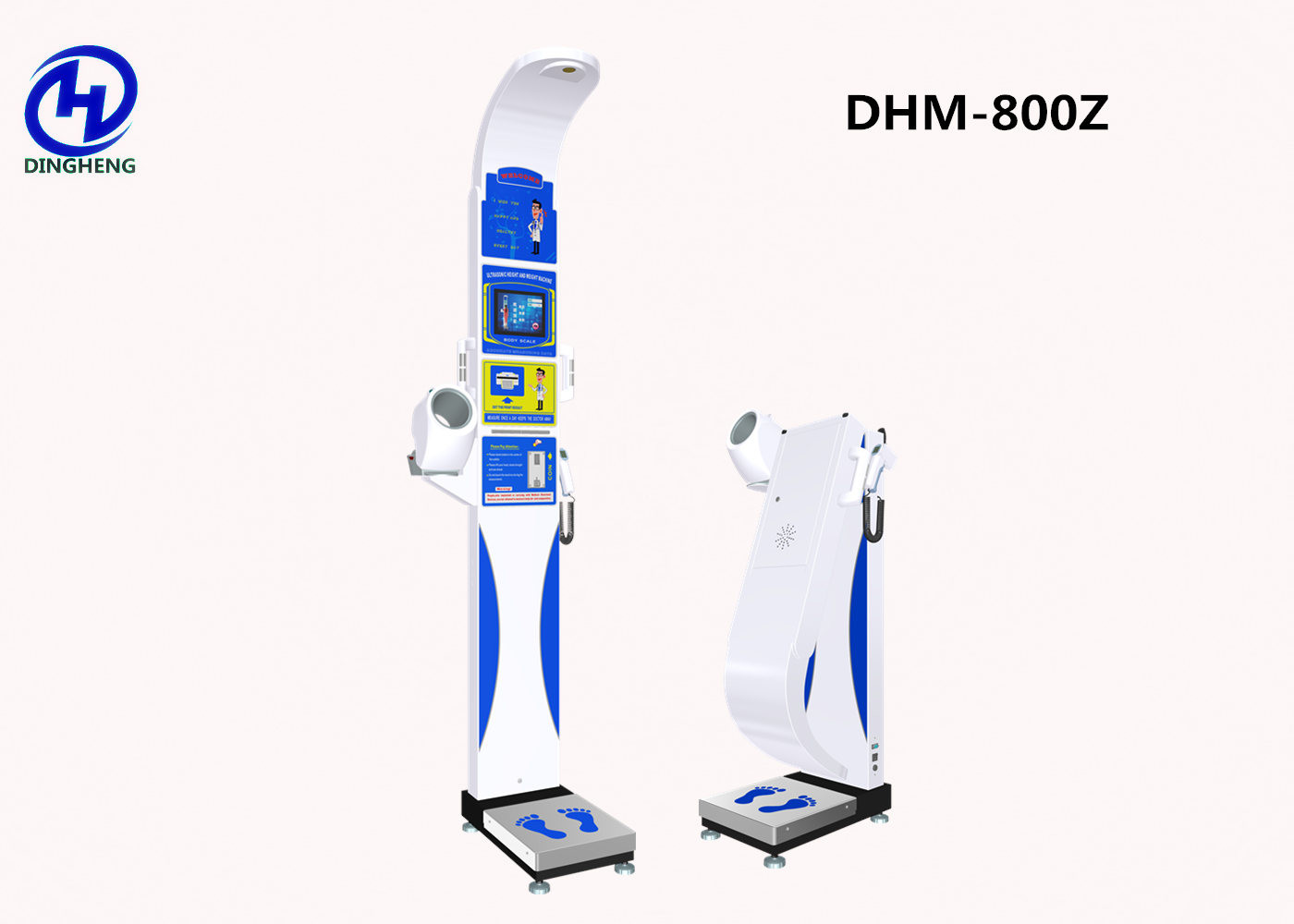 Foldable Automatic Height And Weight Machine With Blood Pressure & Body ...