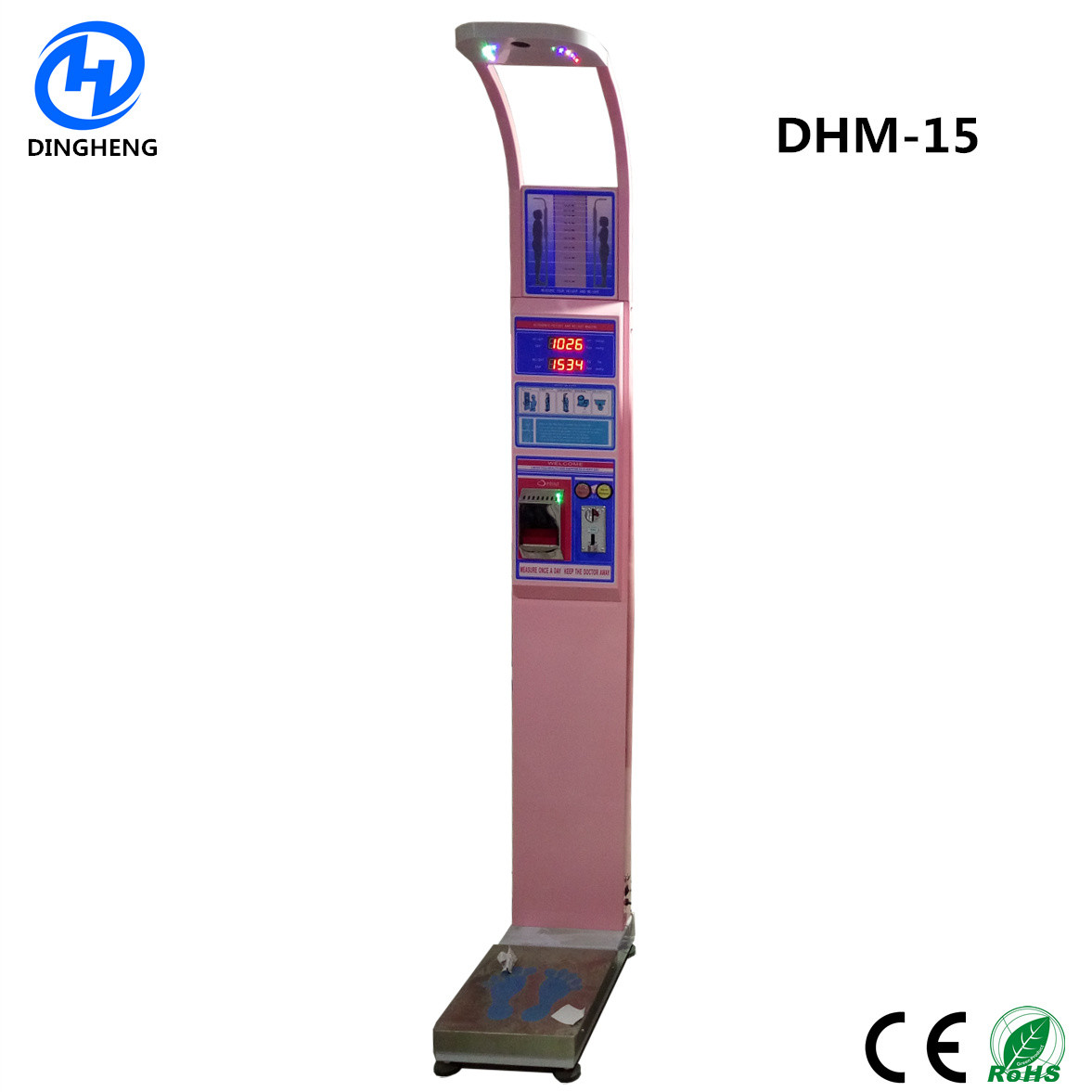 Clinical Coin Operated Scale , Digital Body Weight Machine With Blood ...