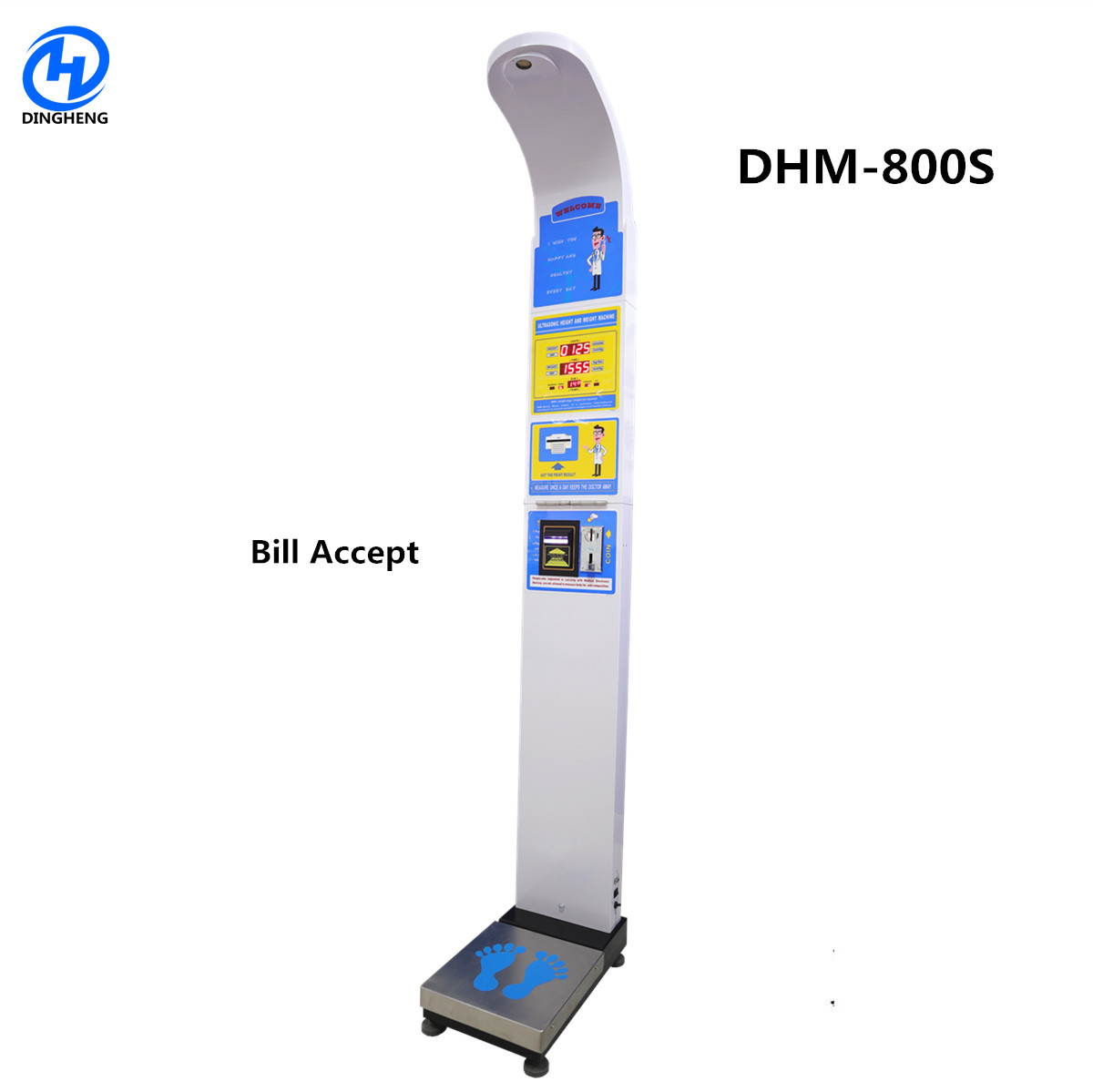 Coin Vending Body Mass Index Machine , Ulstasonic Weighing Scale With ...