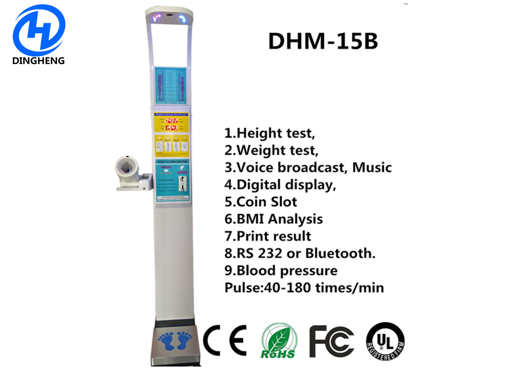 Multimedia Advertising Weighing Scale With Body Fat Analyzer 80-200cm ...